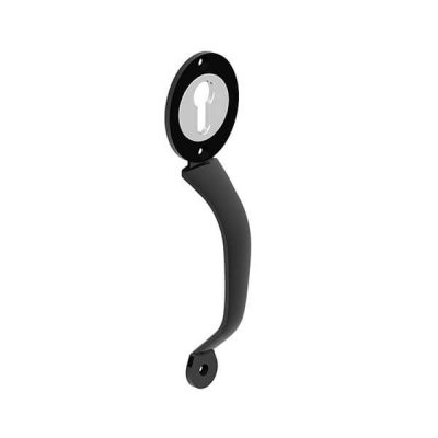 2 x Black Euro Long Throw Pull Handle - 1st Fix