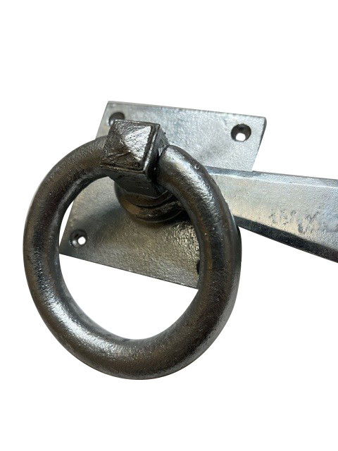Lulworth Handle 8" Ring Latch Galvanised by heatnhand - 1st Fix